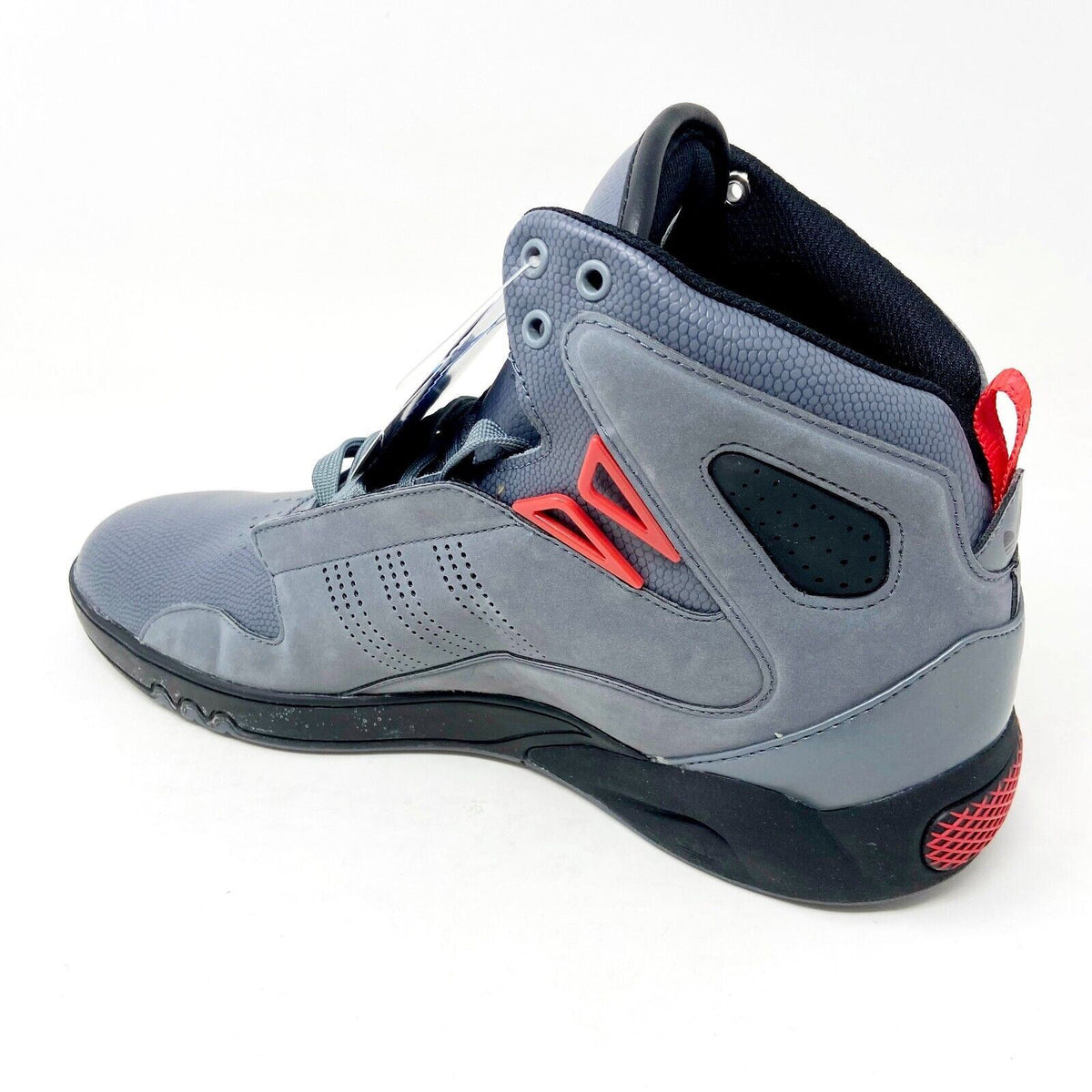 Adidas Originals Roundhouse Mid 2.0 Lead Gray Red Mens Retro Sneakers ...