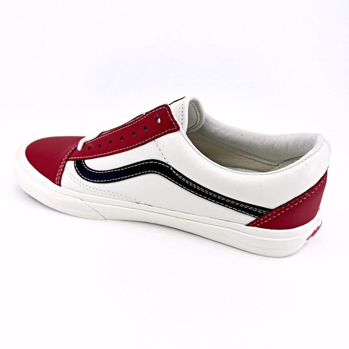 Vans Vault Old Skool VLT LX (Leather) Chili Pepper Black Mens Sneakers ...